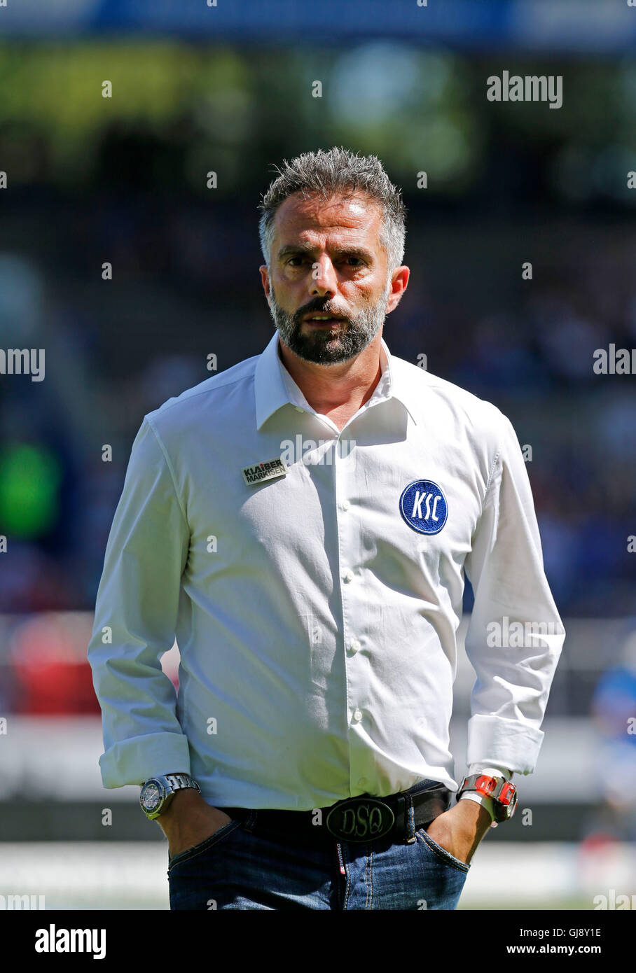 Karlsruhe, Germany. 13th Aug, 2016. Coach Tomas Oral from Karlsruhe ...