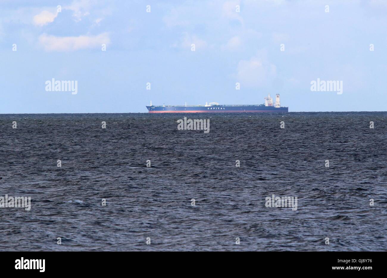 Gdansk, Poland 14th, August 2016 The Atlantas tanker, carrying 2 ...