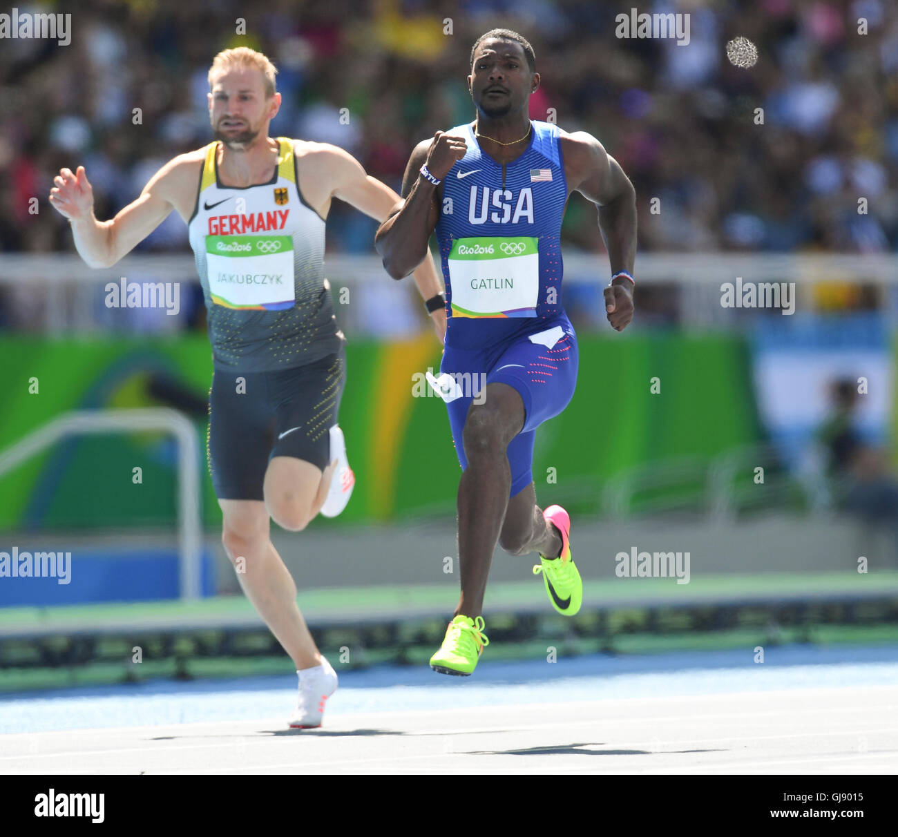 RIO DE JANEIRO, BRAZIL - AUGUST 13: Justin Gatlin of the USA in the ...