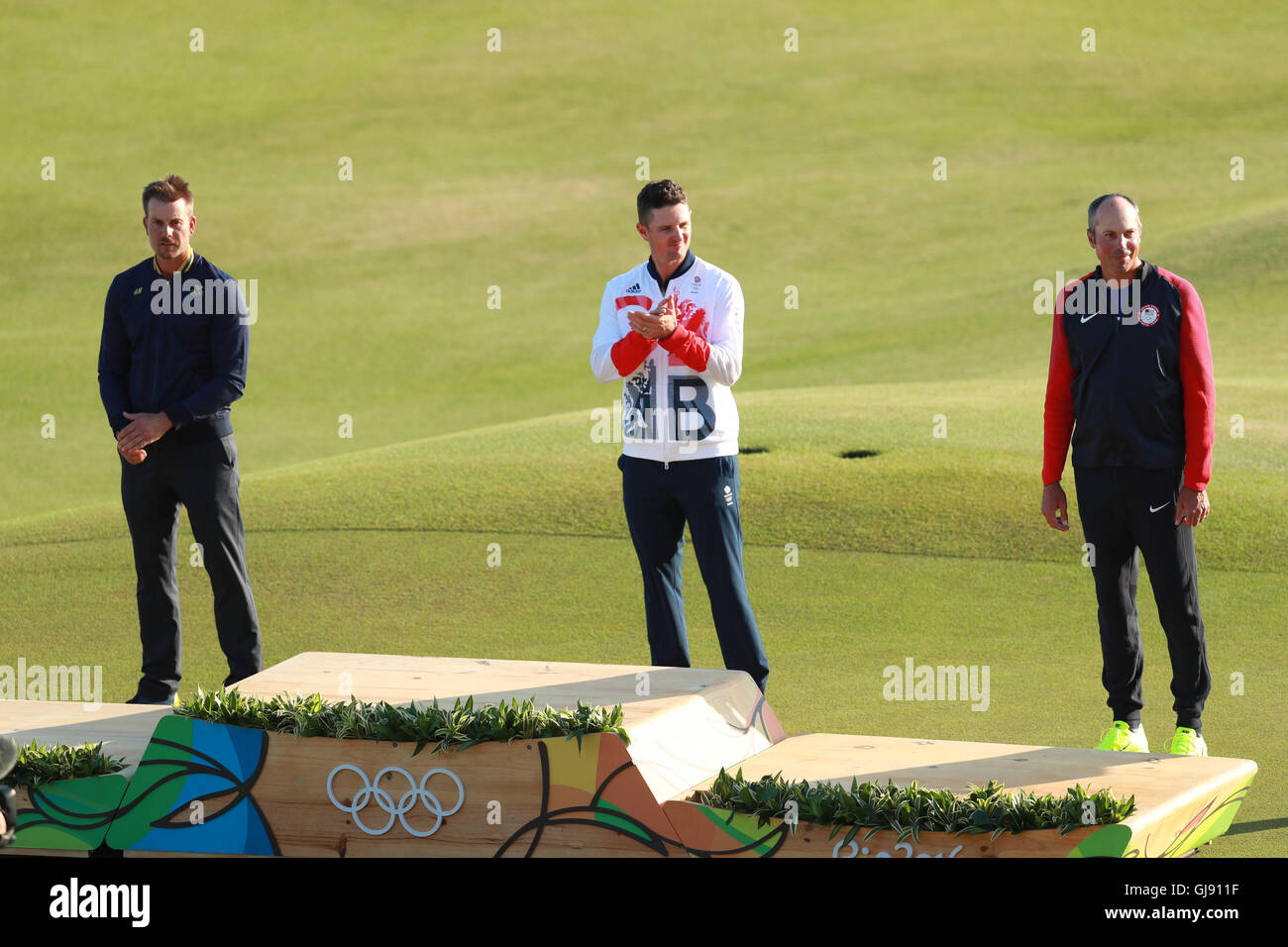 Rio de Janeiro, Brazil. 14th Aug, 2016. RIO 2016 OLYMPICS GOLF - Justin ...