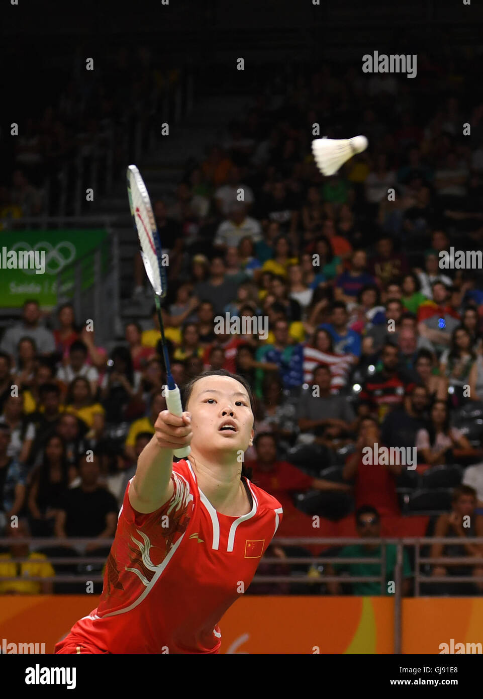 Rio De Janeiro, Brazil. 14th Aug, 2016. China's Li Xuerui competes ...