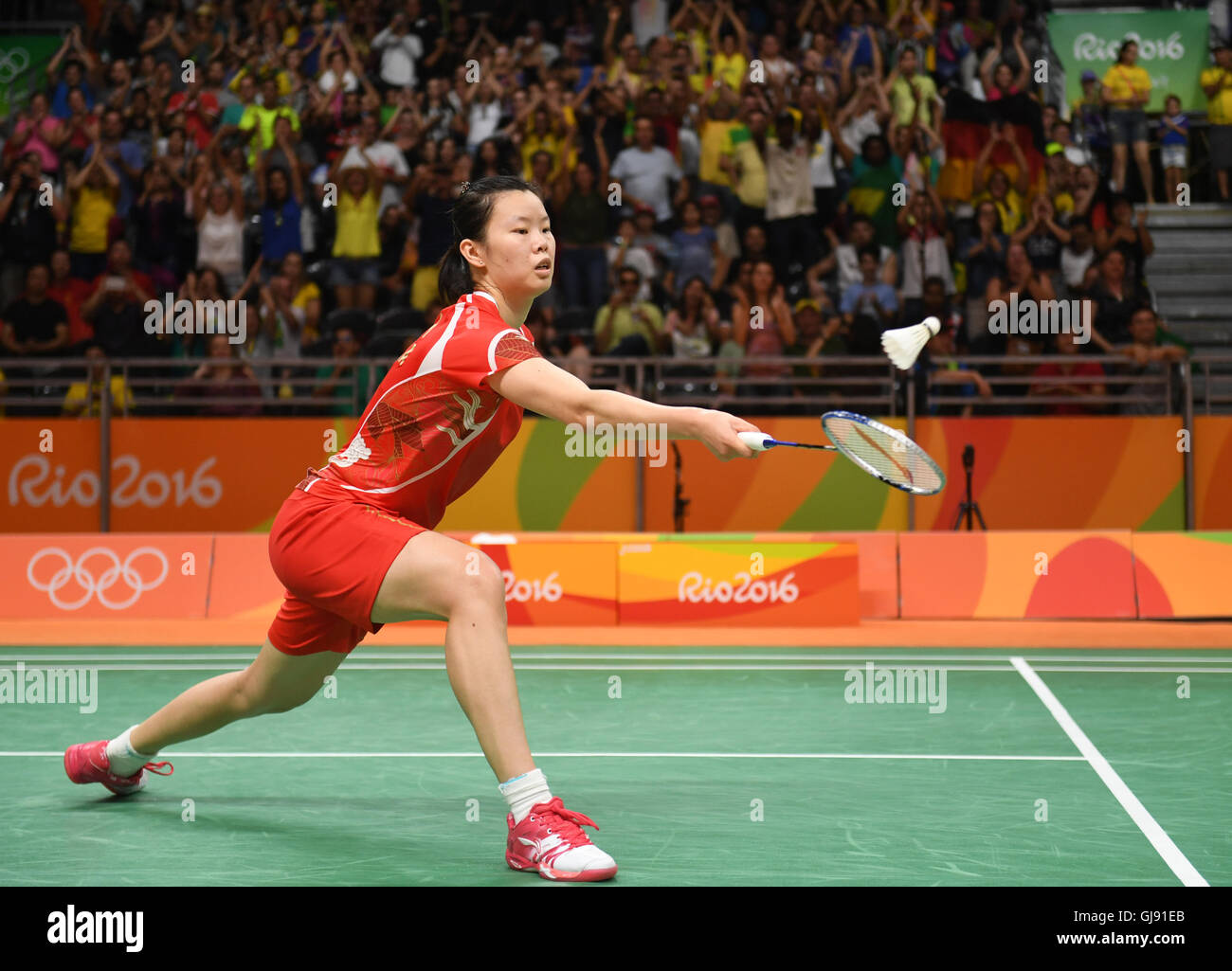 Rio De Janeiro, Brazil. 14th Aug, 2016. China's Li Xuerui competes ...