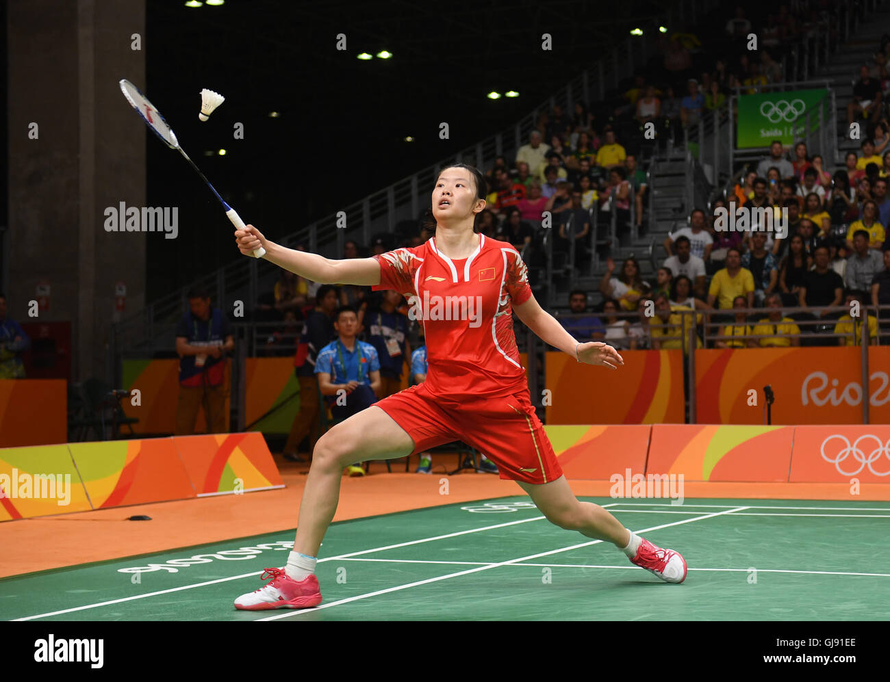 Rio De Janeiro, Brazil. 14th Aug, 2016. China's Li Xuerui competes ...