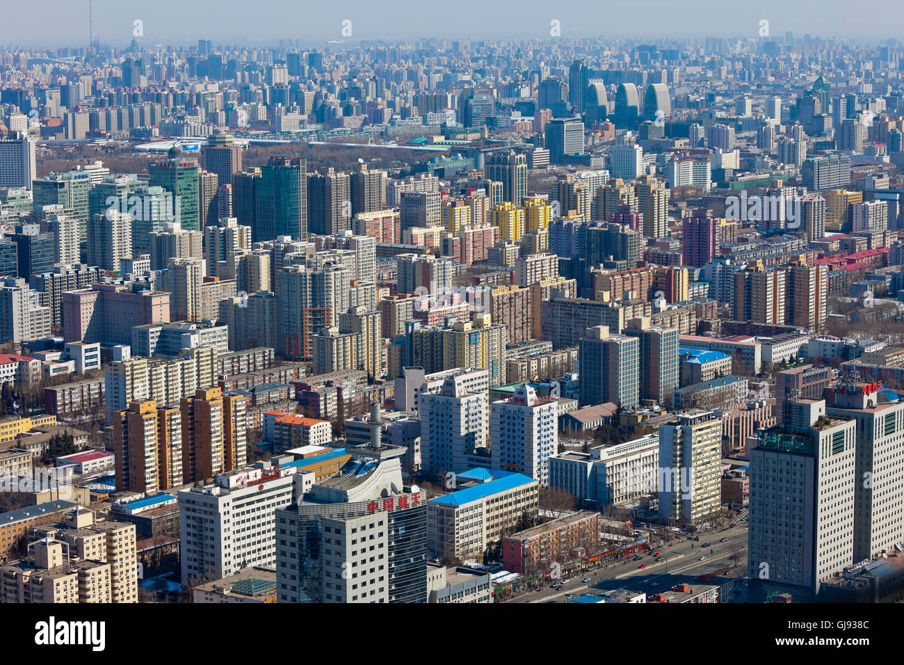 Aerial view of Beijing Stock Photo - Alamy