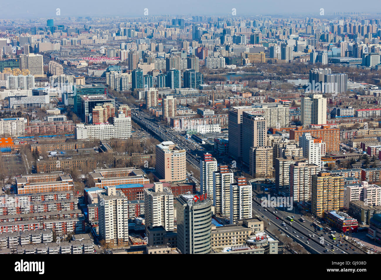 Aerial view of Beijing Stock Photo - Alamy