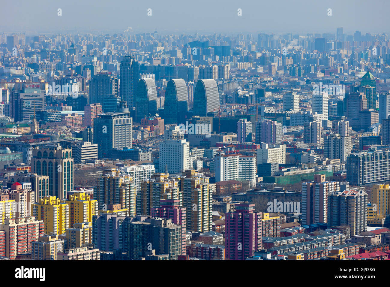 Aerial view of Beijing Stock Photo - Alamy