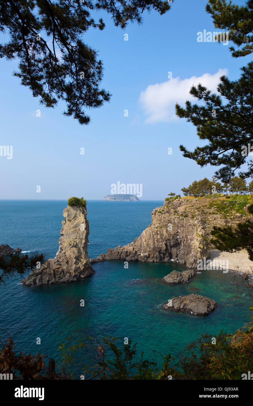 Jeju Island, Korea Oedolgae Stock Photo - Alamy