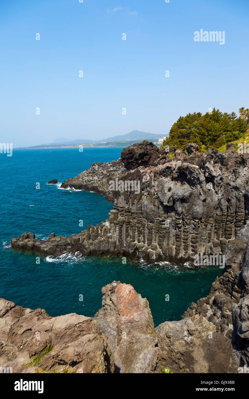 Jeju Island, Korea columnar joints Stock Photo - Alamy