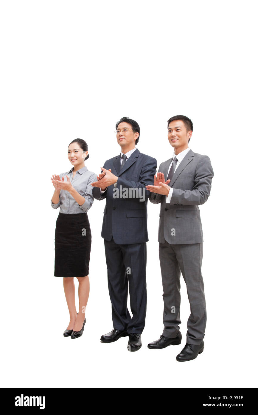 People clapping back view Cut Out Stock Images & Pictures - Alamy
