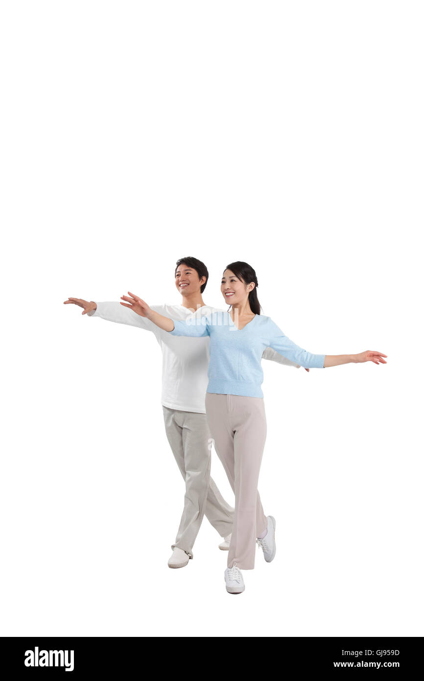 Chinese couple dancing old Cut Out Stock Images & Pictures - Alamy