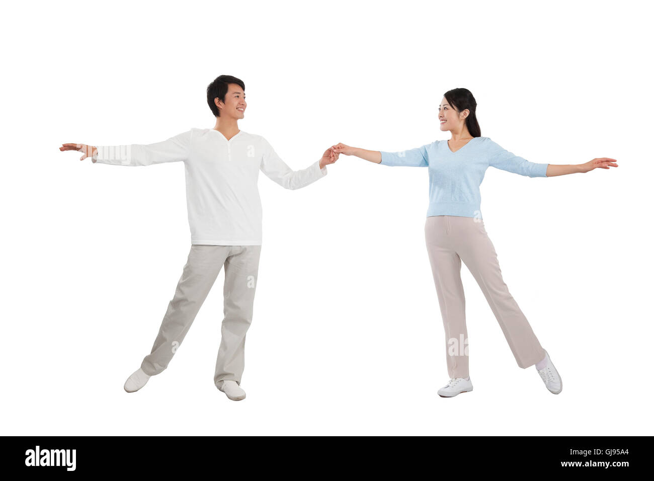 Old female dancing exercise Cut Out Stock Images & Pictures - Alamy