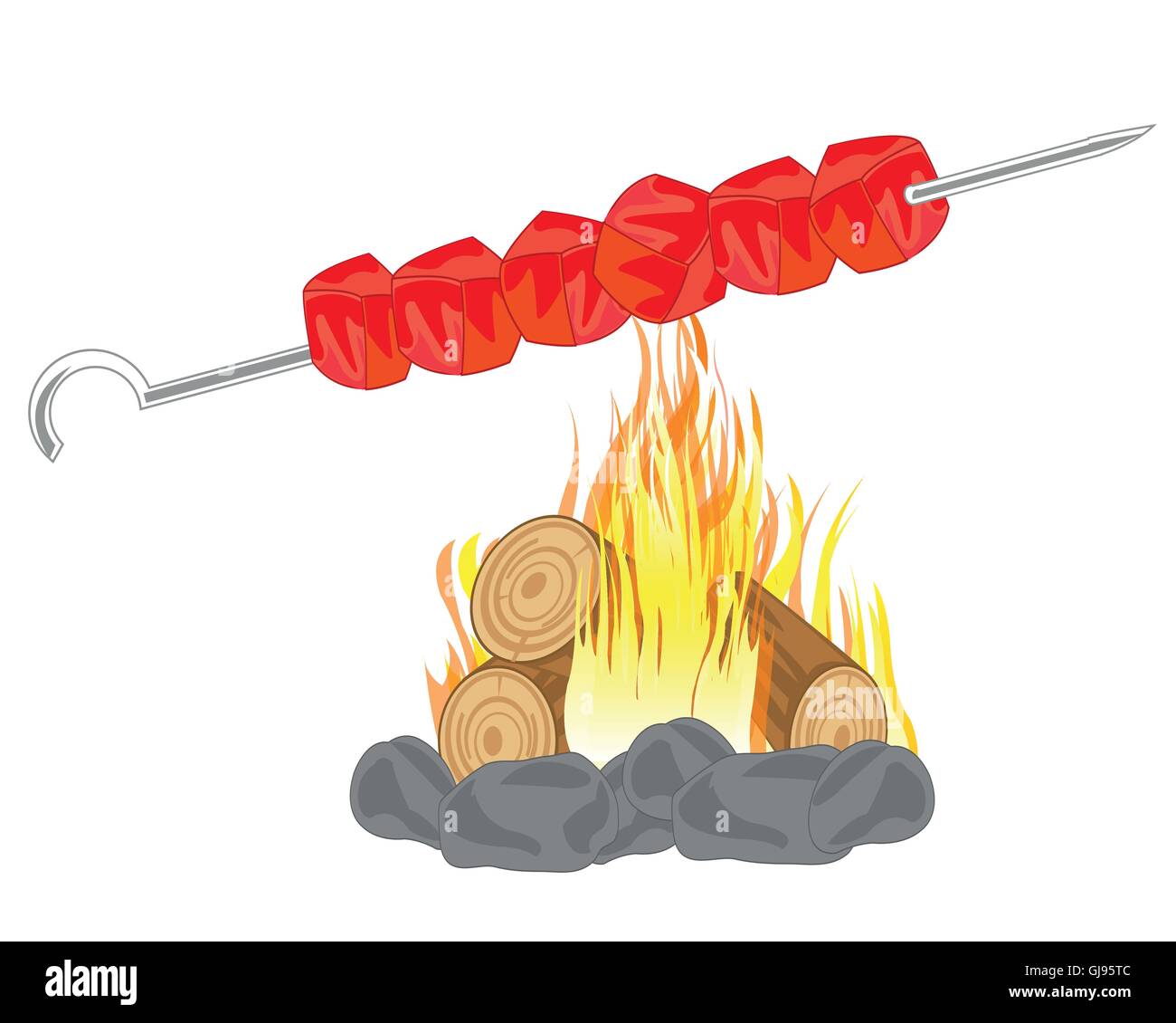 Campfire campfires Stock Vector Images - Alamy