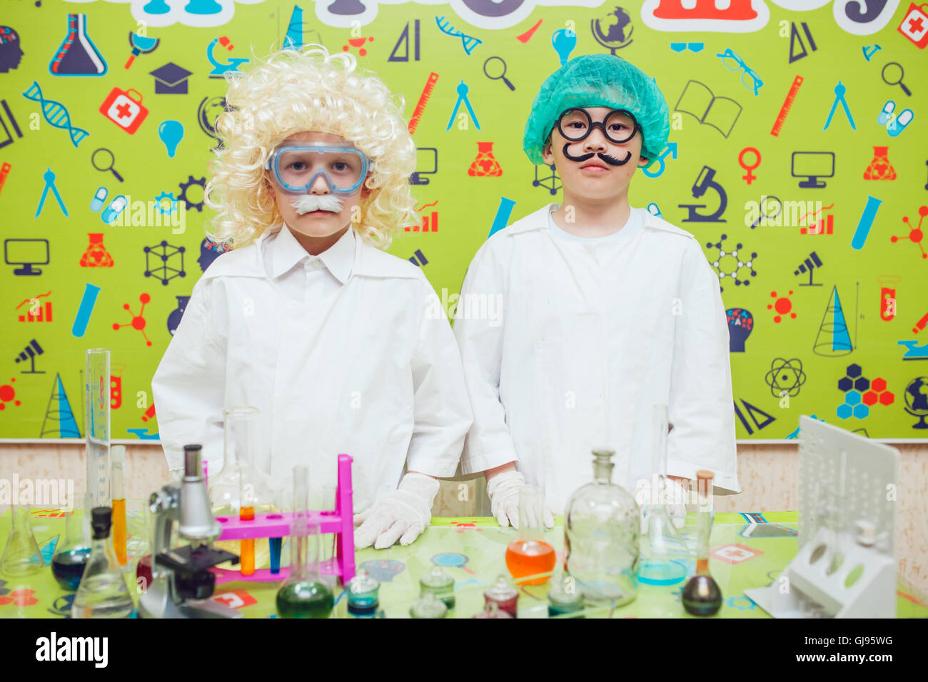 Two Boys Doing Science Experiments High Resolution Stock Photography ...