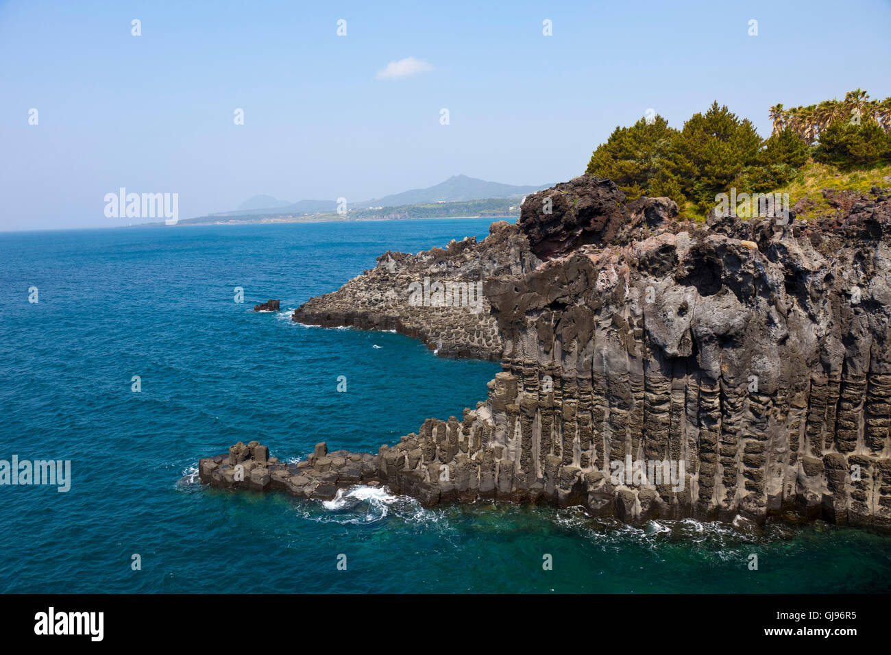 Jeju Island, Korea columnar joints Stock Photo - Alamy