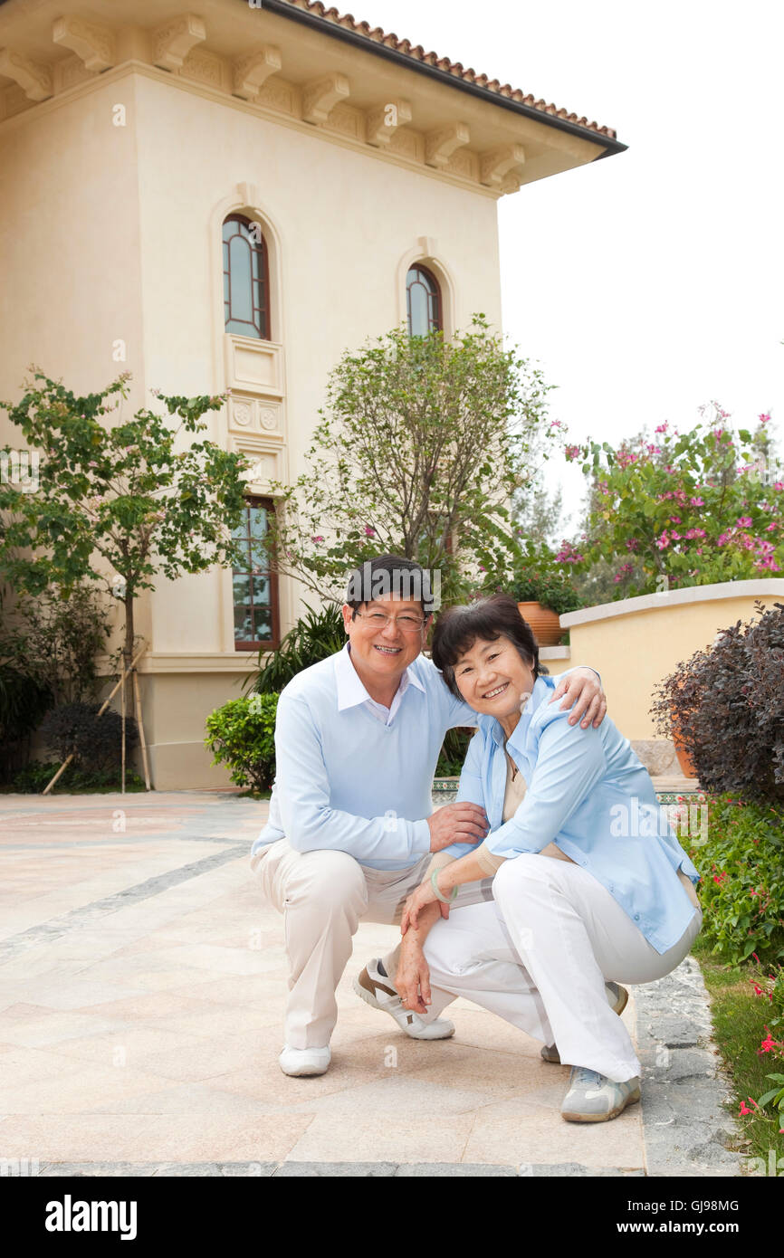 Elderly couple in the hotel resort Stock Photo - Alamy