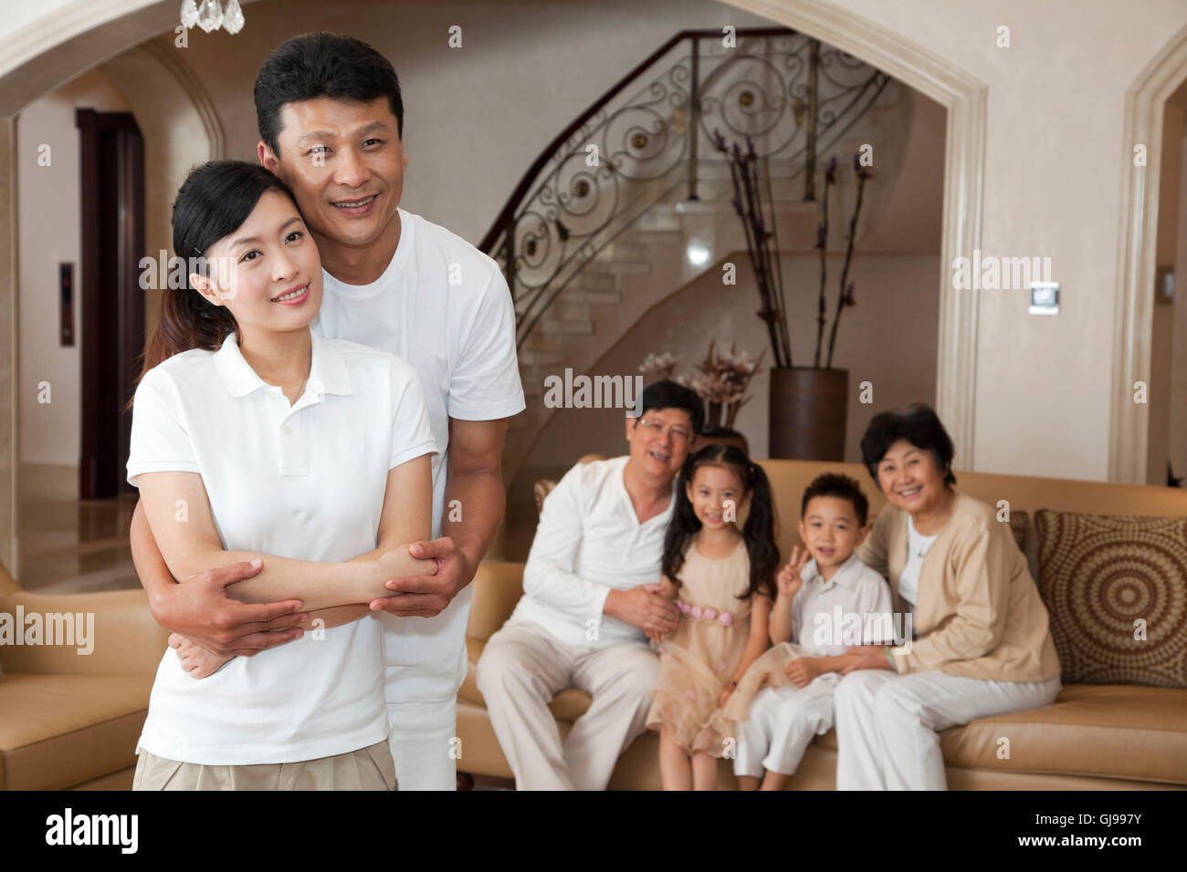 Family holidays at the seaside hotel Stock Photo - Alamy