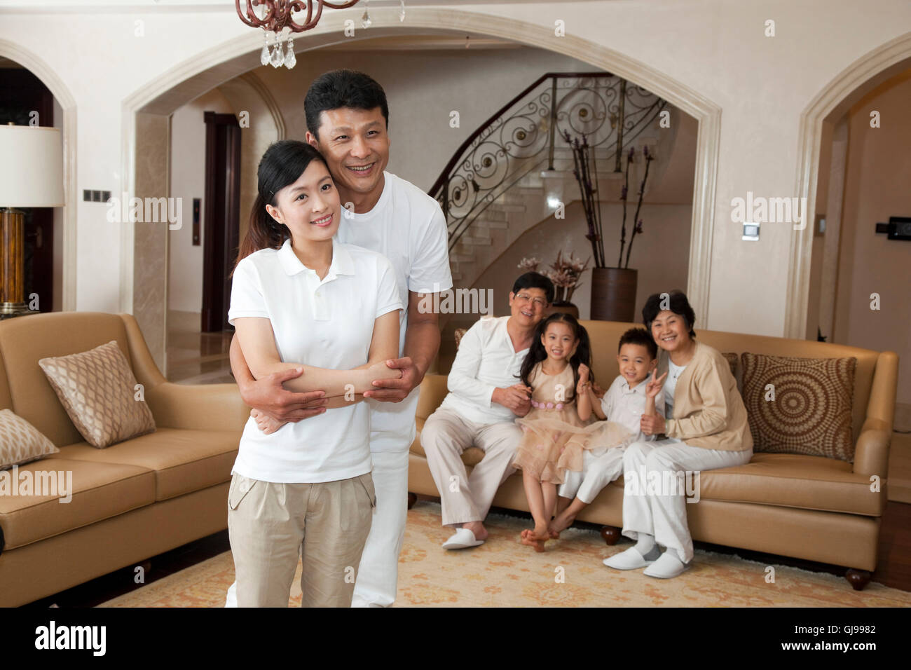 Family holidays at the seaside hotel Stock Photo - Alamy