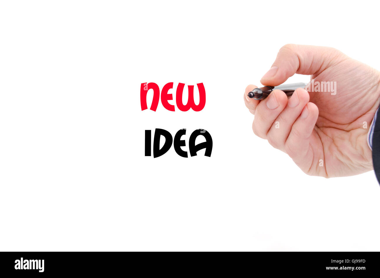 New idea text concept isolated over white background Stock Photo - Alamy