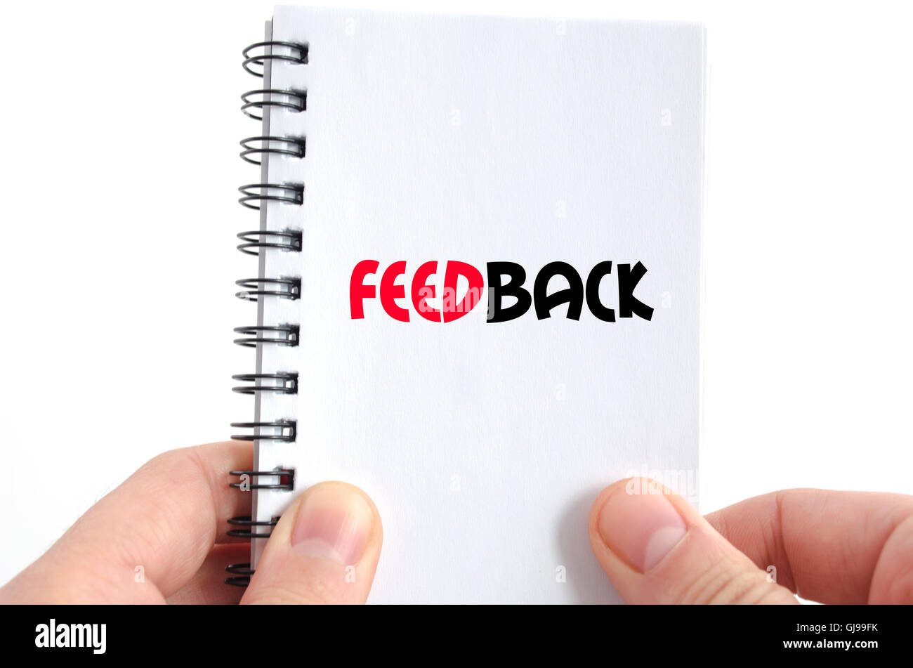 Feedback text concept isolated over white background Stock Photo - Alamy