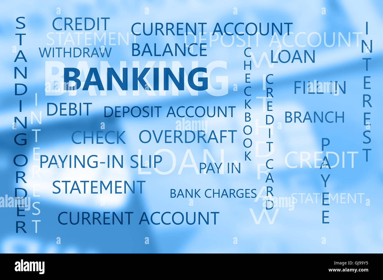 Banking Business Essential Backdrop with Dollars Banknote and Credit ...