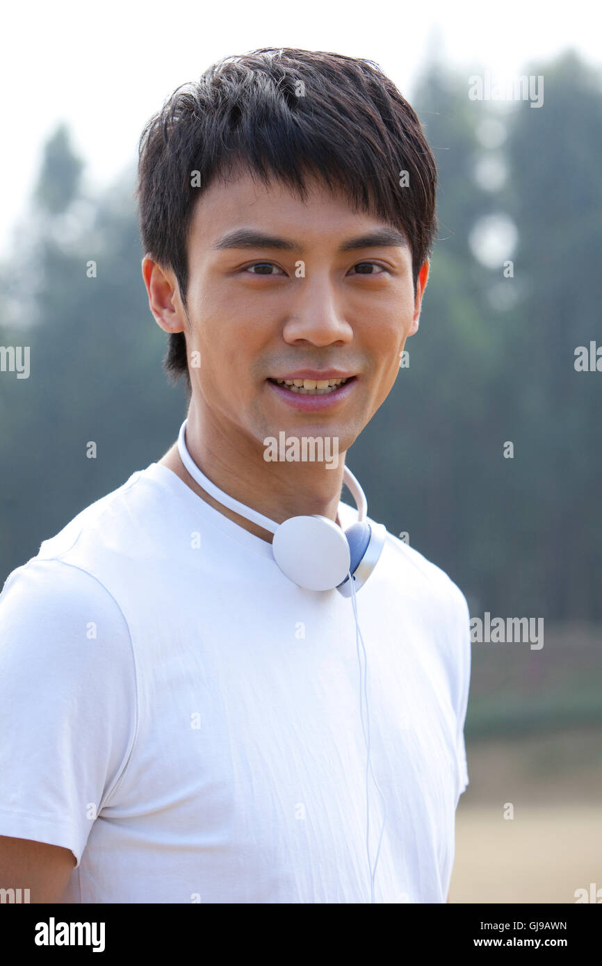 Young men in the countryside Stock Photo - Alamy