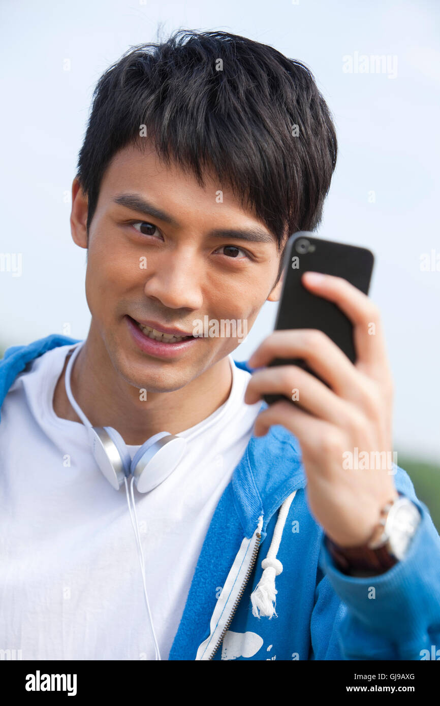 Young men in the countryside Stock Photo - Alamy