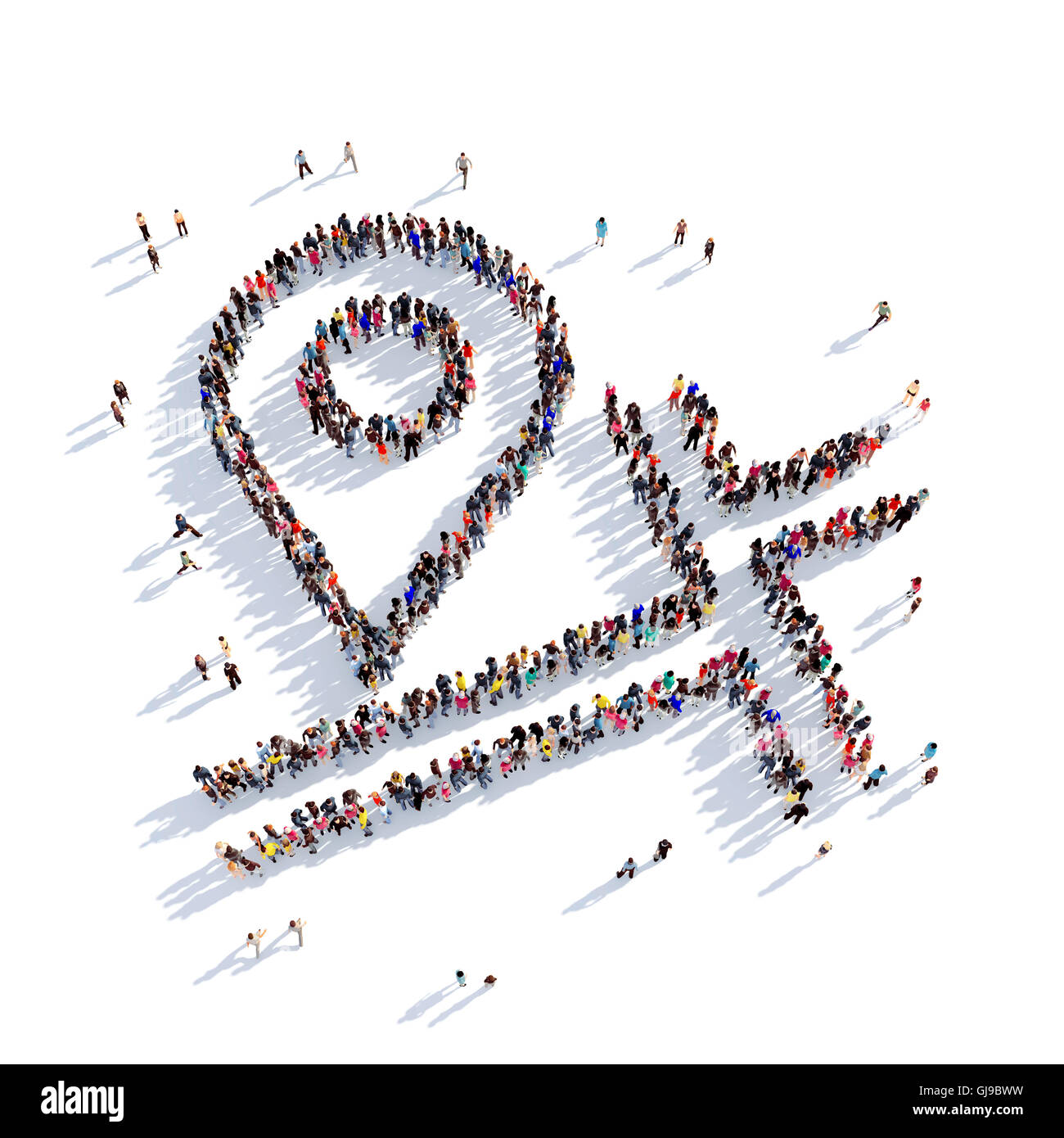 map pointer shape icon 3D rendering Stock Photo - Alamy
