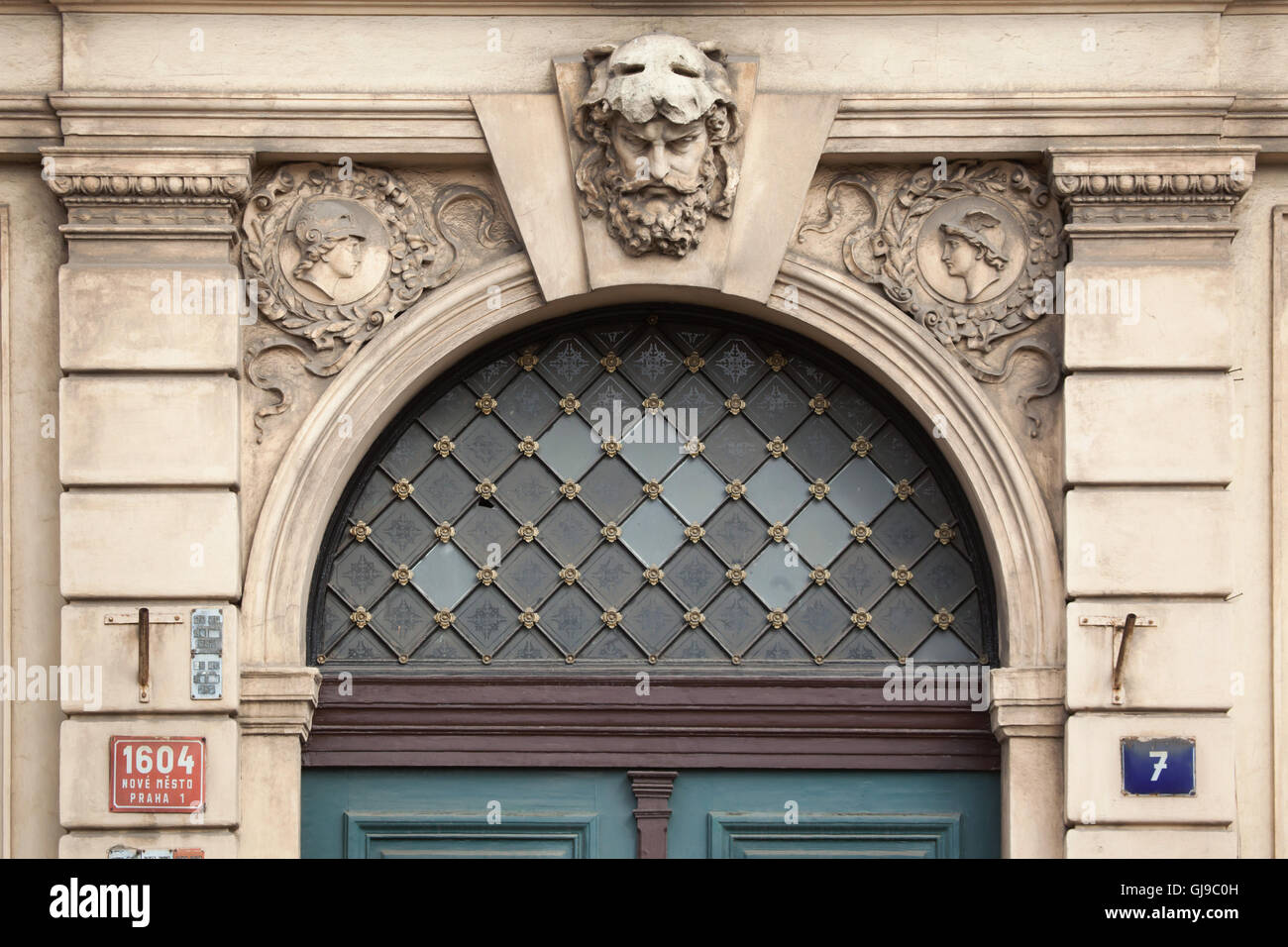 Heracles depicted on the revenue house in Bolzanova Street in the New ...