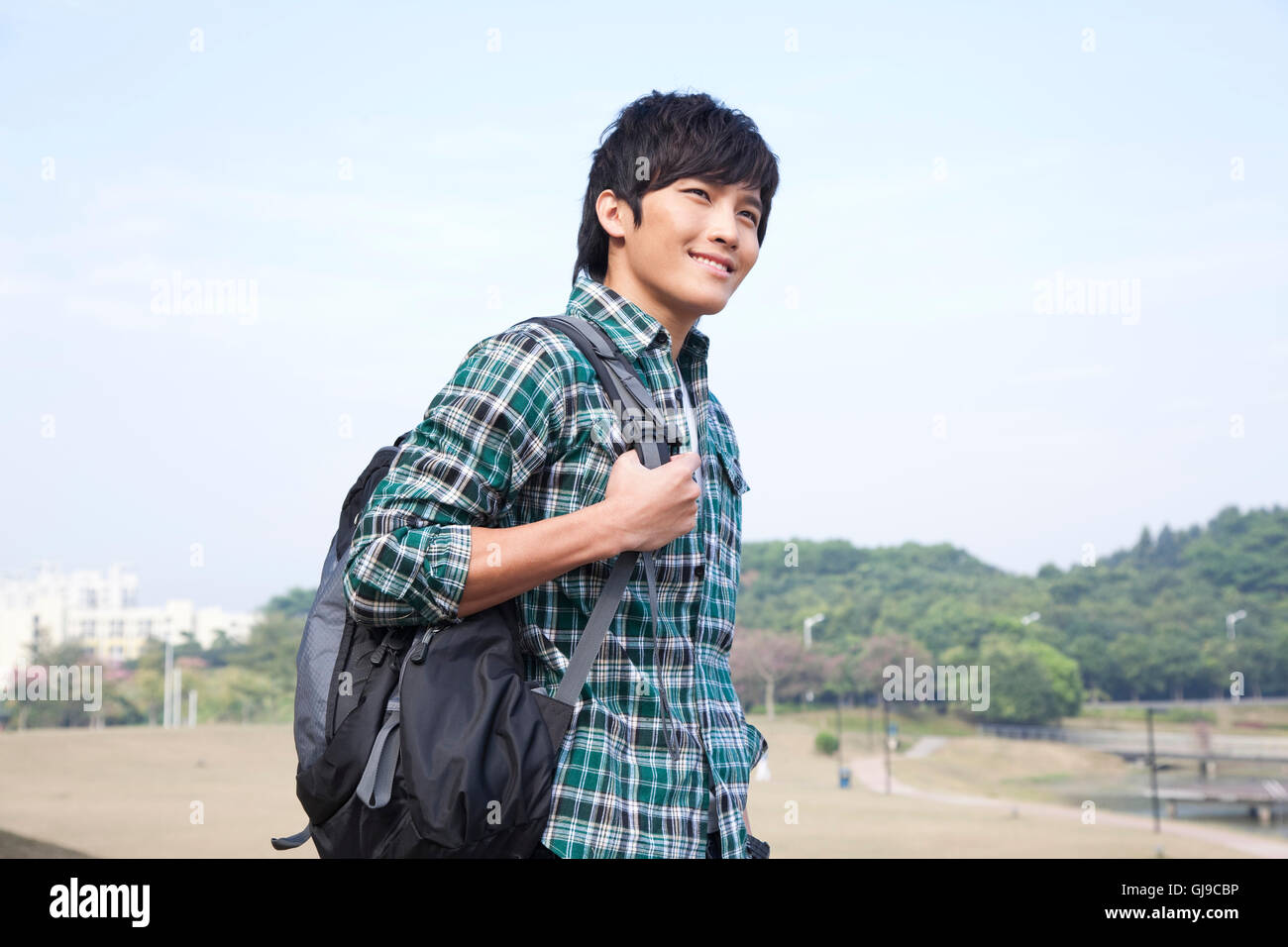 Young college students in a park outing Stock Photo - Alamy