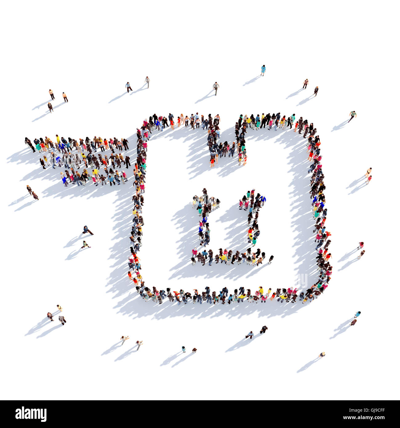 delivery parcel people 3D rendering Stock Photo - Alamy