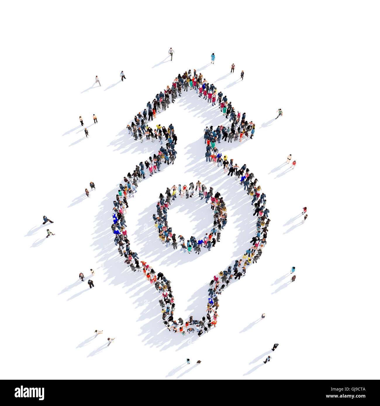arrow direction shape icon 3D rendering Stock Photo - Alamy