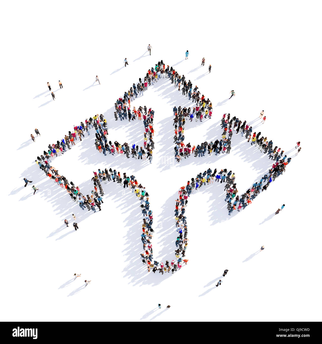 arrow direction shape icon 3D rendering Stock Photo - Alamy