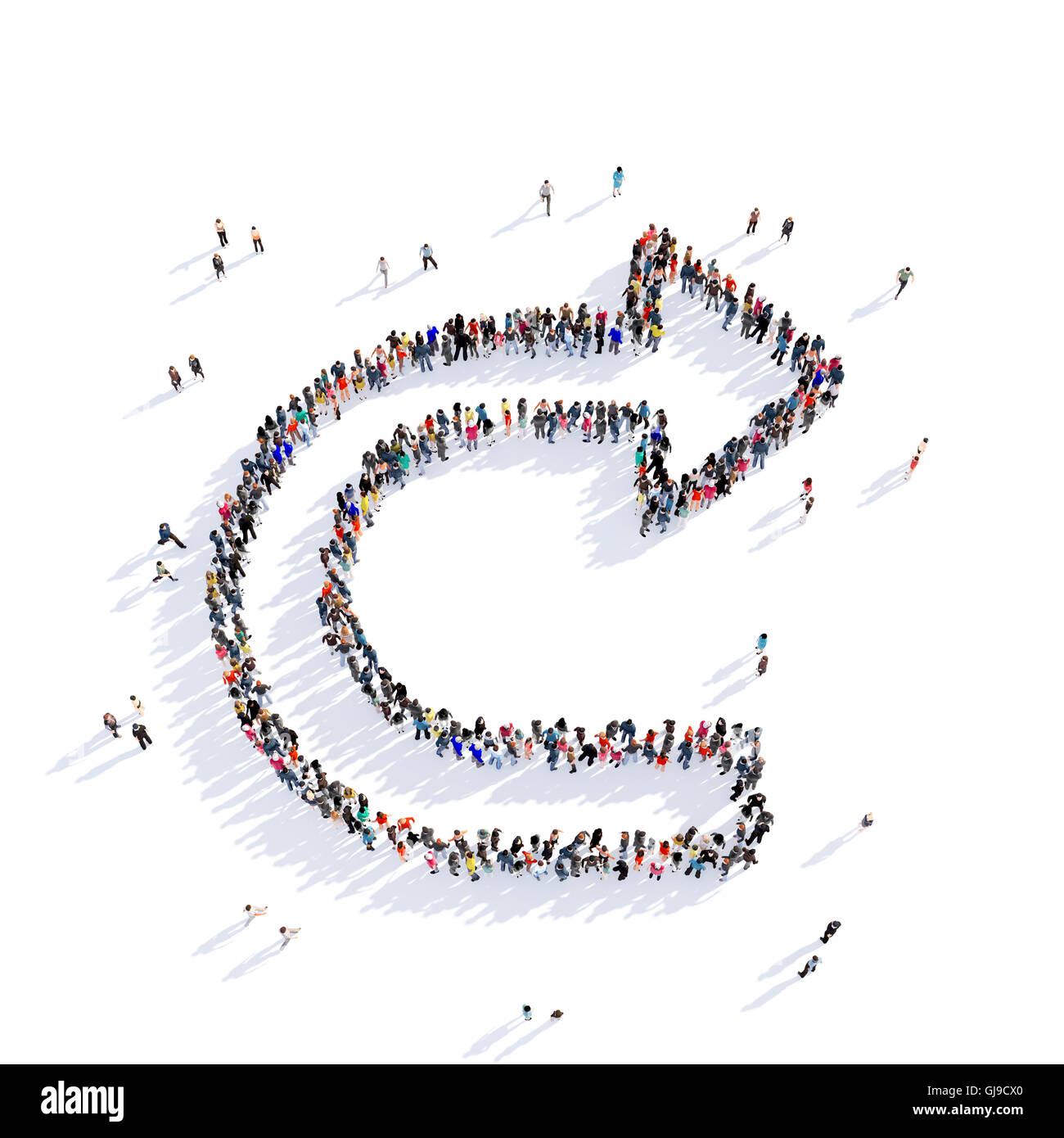 arrow direction shape icon 3D rendering Stock Photo - Alamy