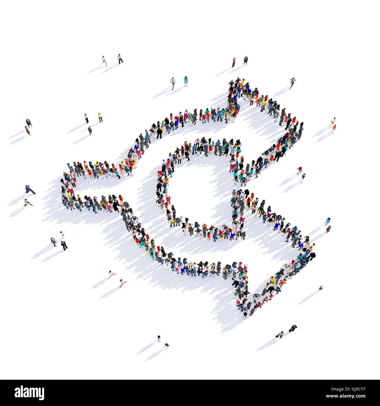 arrow direction shape icon 3D rendering Stock Photo - Alamy