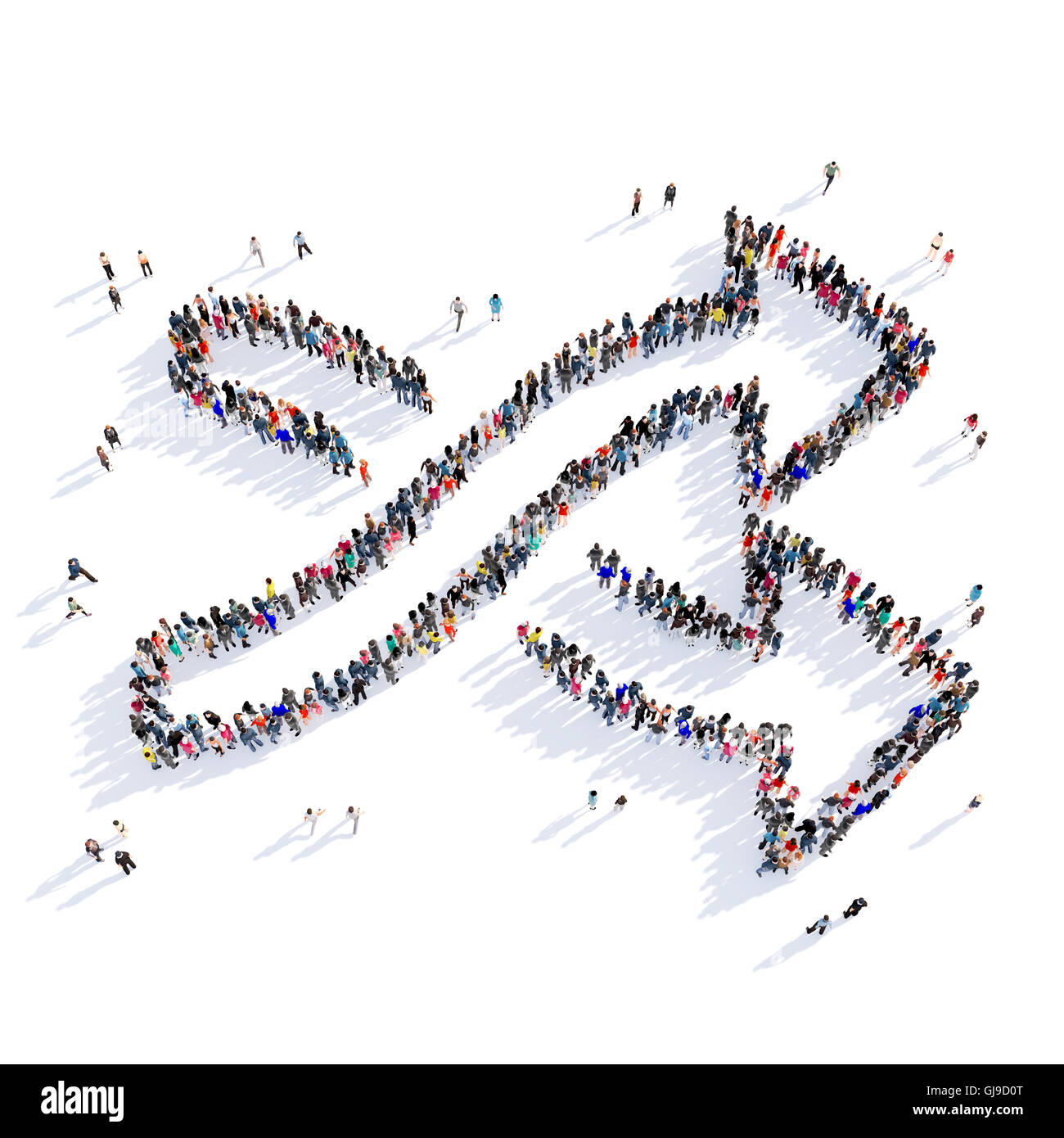 arrow direction shape icon 3D rendering Stock Photo - Alamy