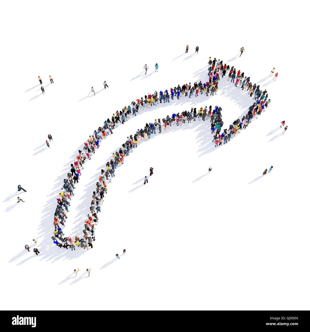 arrow direction shape icon 3D rendering Stock Photo - Alamy