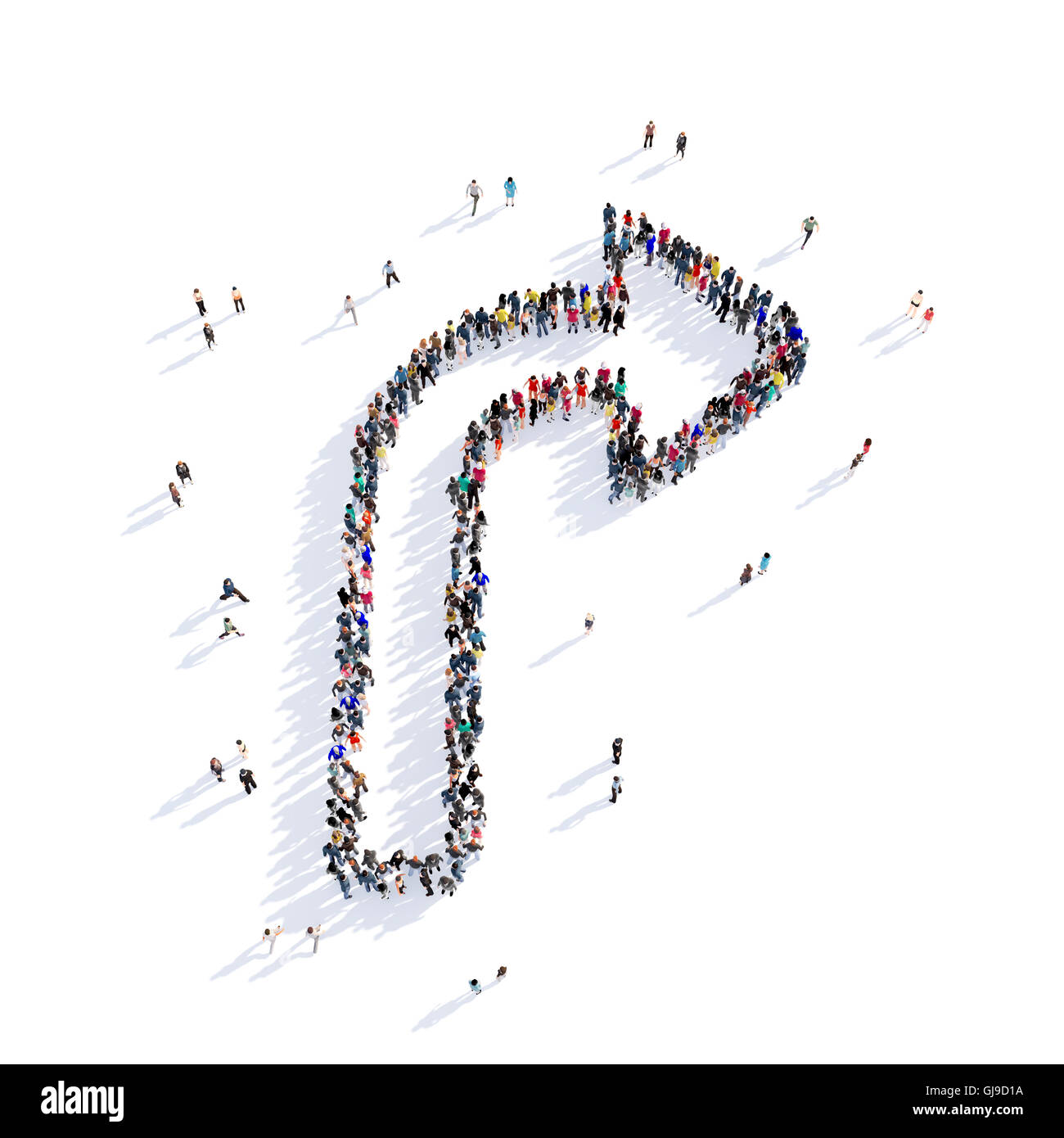 arrow direction shape icon 3D rendering Stock Photo - Alamy