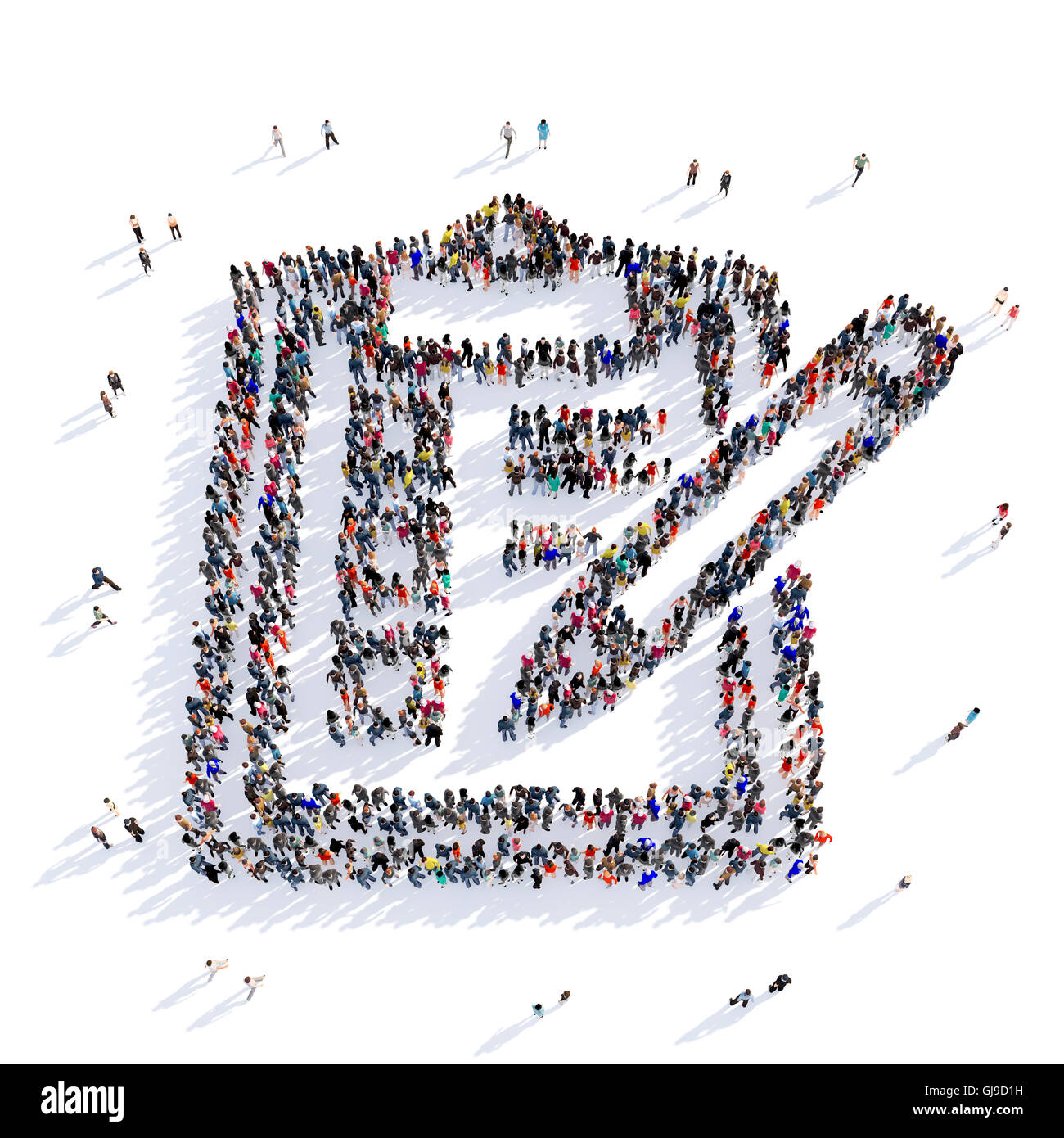 questionnaire shape people 3D rendering Stock Photo - Alamy