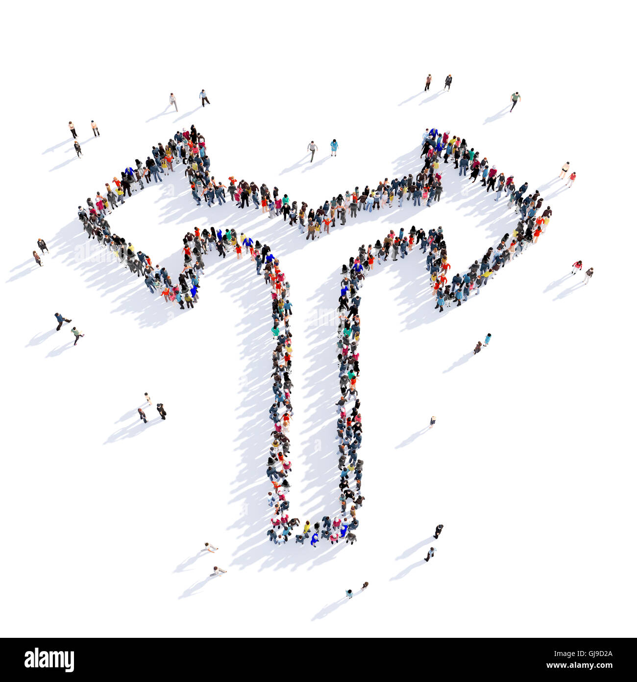 arrow direction shape icon 3D rendering Stock Photo - Alamy