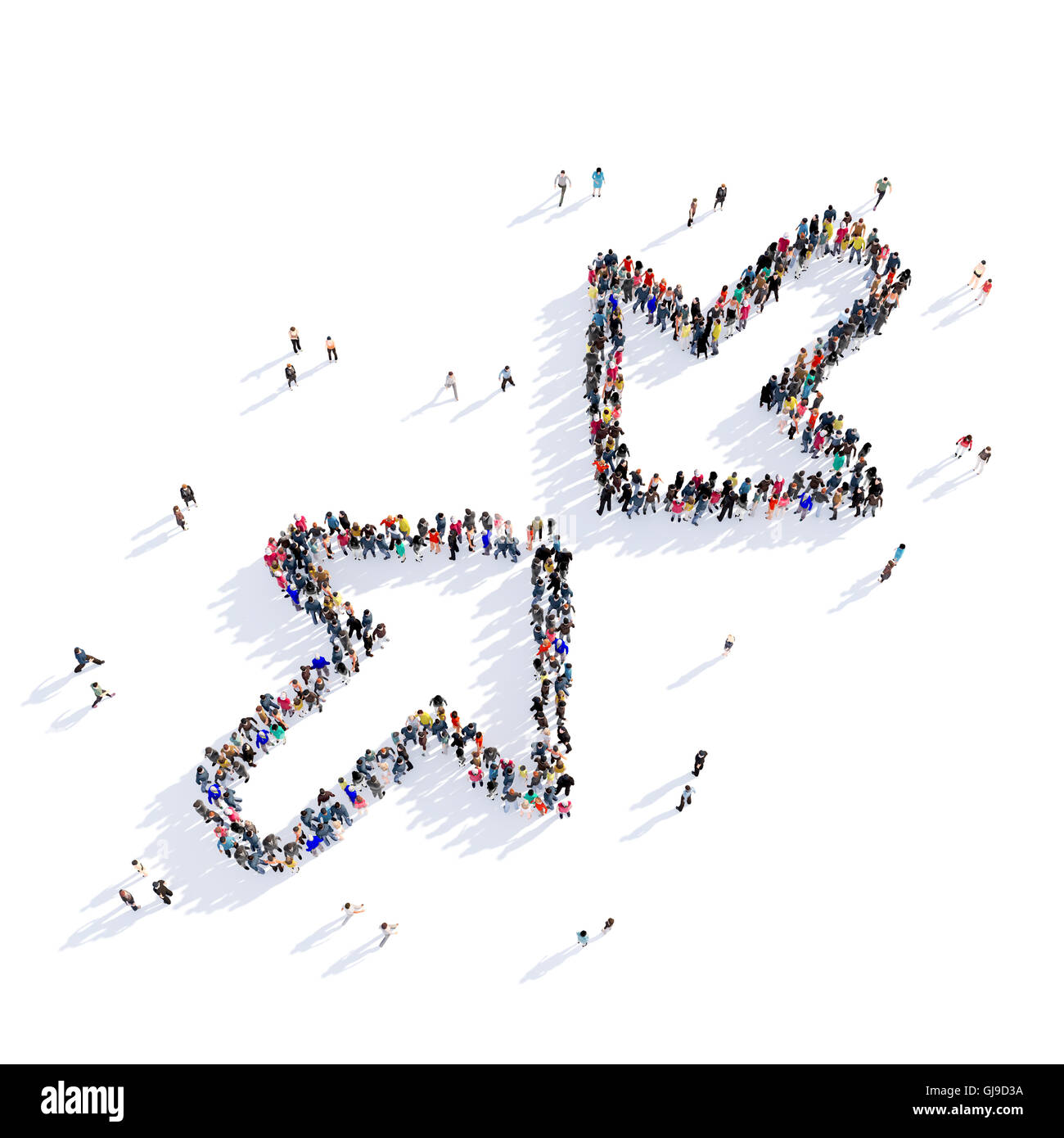 arrow direction shape icon 3D rendering Stock Photo - Alamy