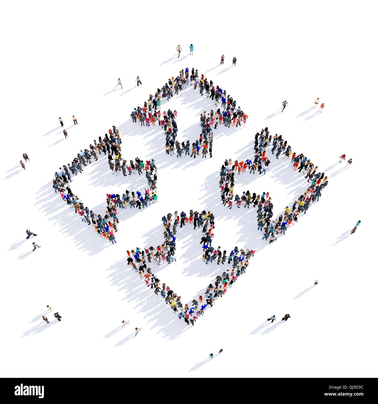 arrow direction shape icon 3D rendering Stock Photo - Alamy