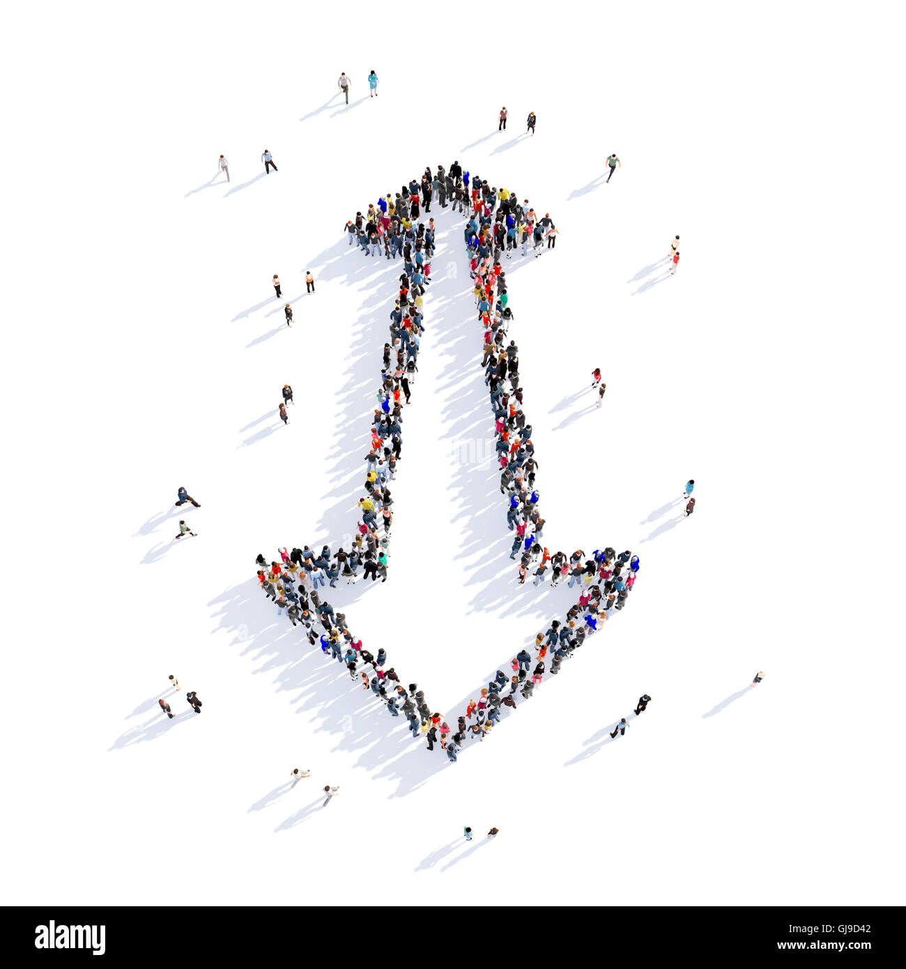 arrow direction shape icon 3D rendering Stock Photo - Alamy