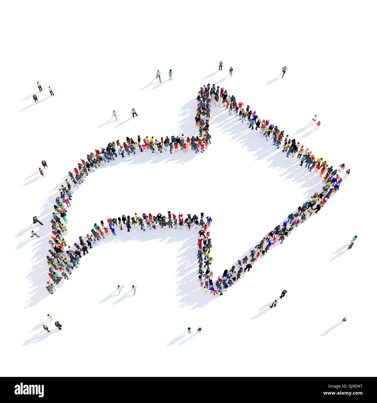 arrow direction shape icon 3D rendering Stock Photo - Alamy