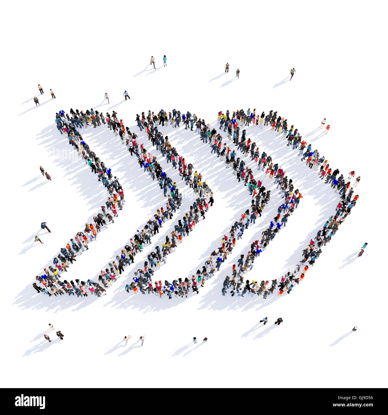 arrow direction shape icon 3D rendering Stock Photo - Alamy