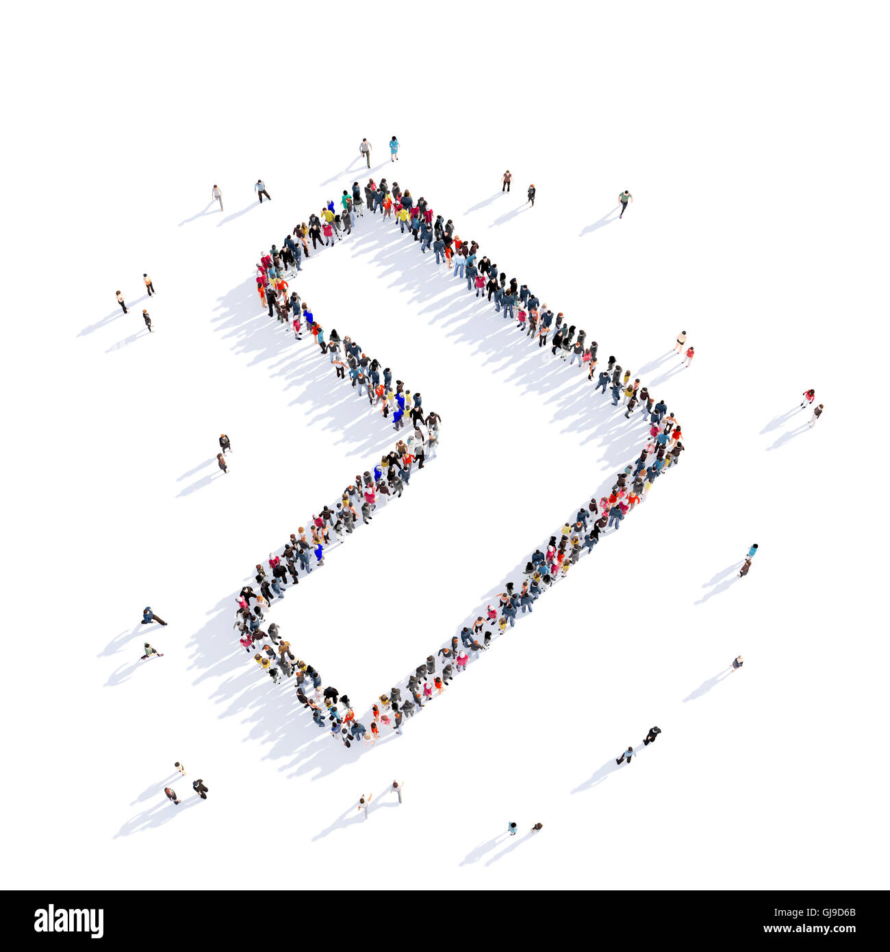 arrow direction shape icon 3D rendering Stock Photo - Alamy