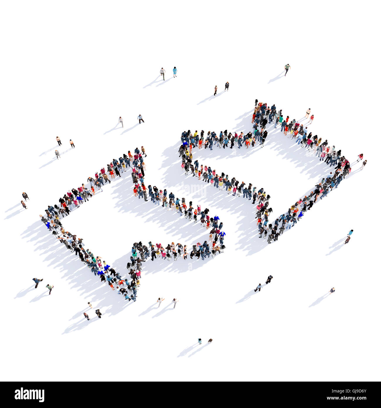 arrow direction shape icon 3D rendering Stock Photo - Alamy