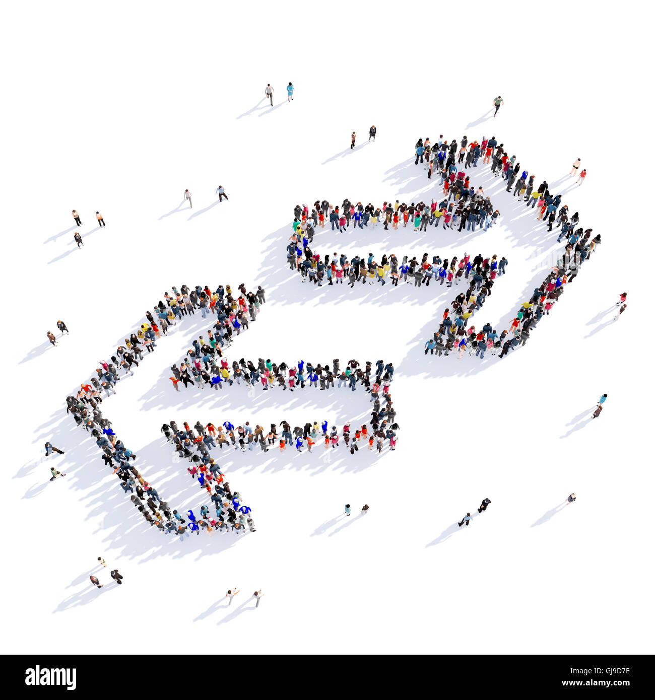 arrow direction shape icon 3D rendering Stock Photo - Alamy