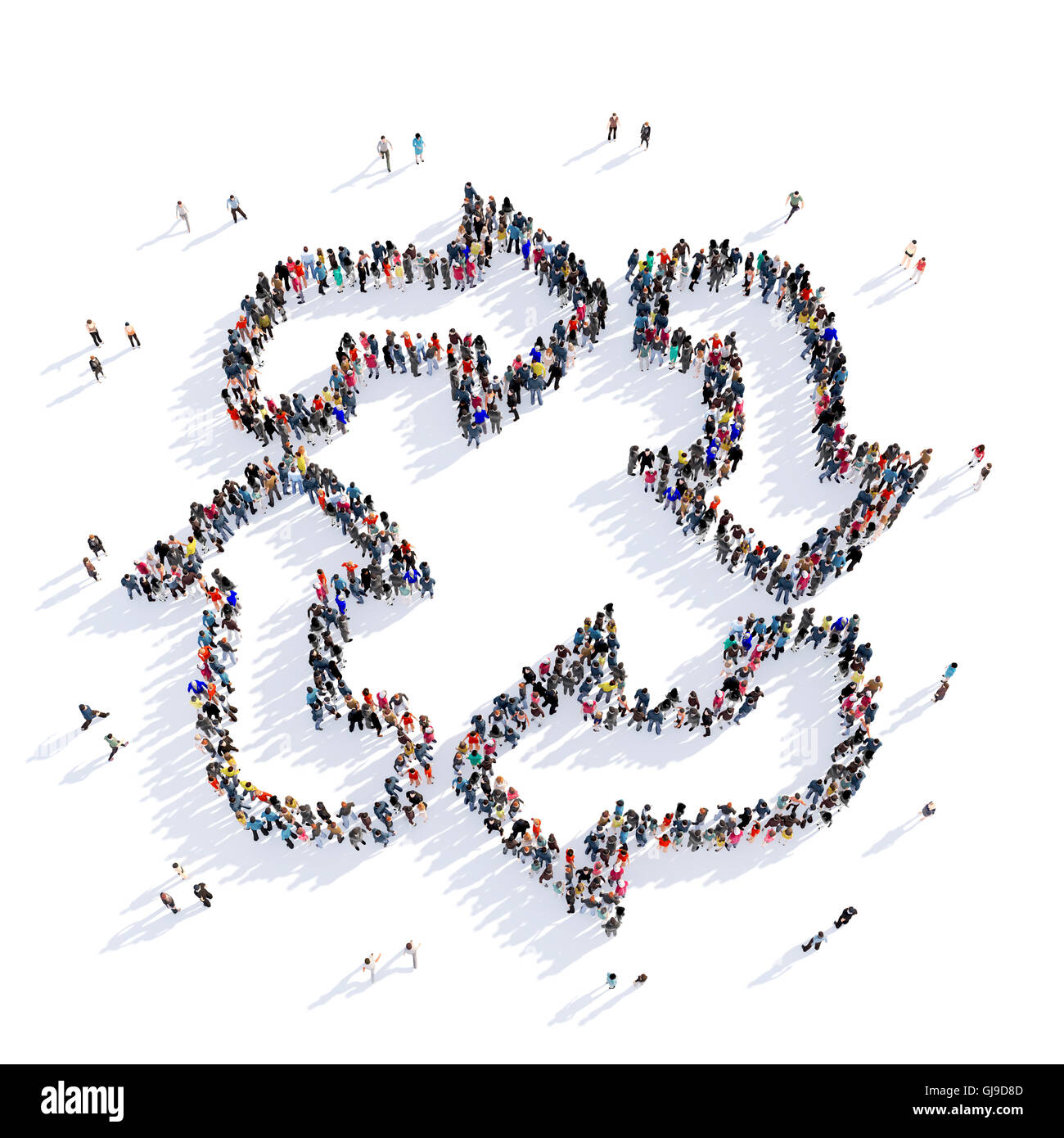 arrow direction shape icon 3D rendering Stock Photo - Alamy