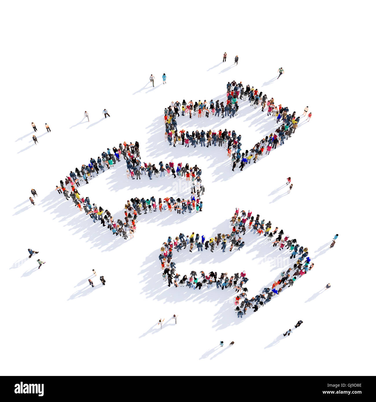 arrow direction shape icon 3D rendering Stock Photo - Alamy