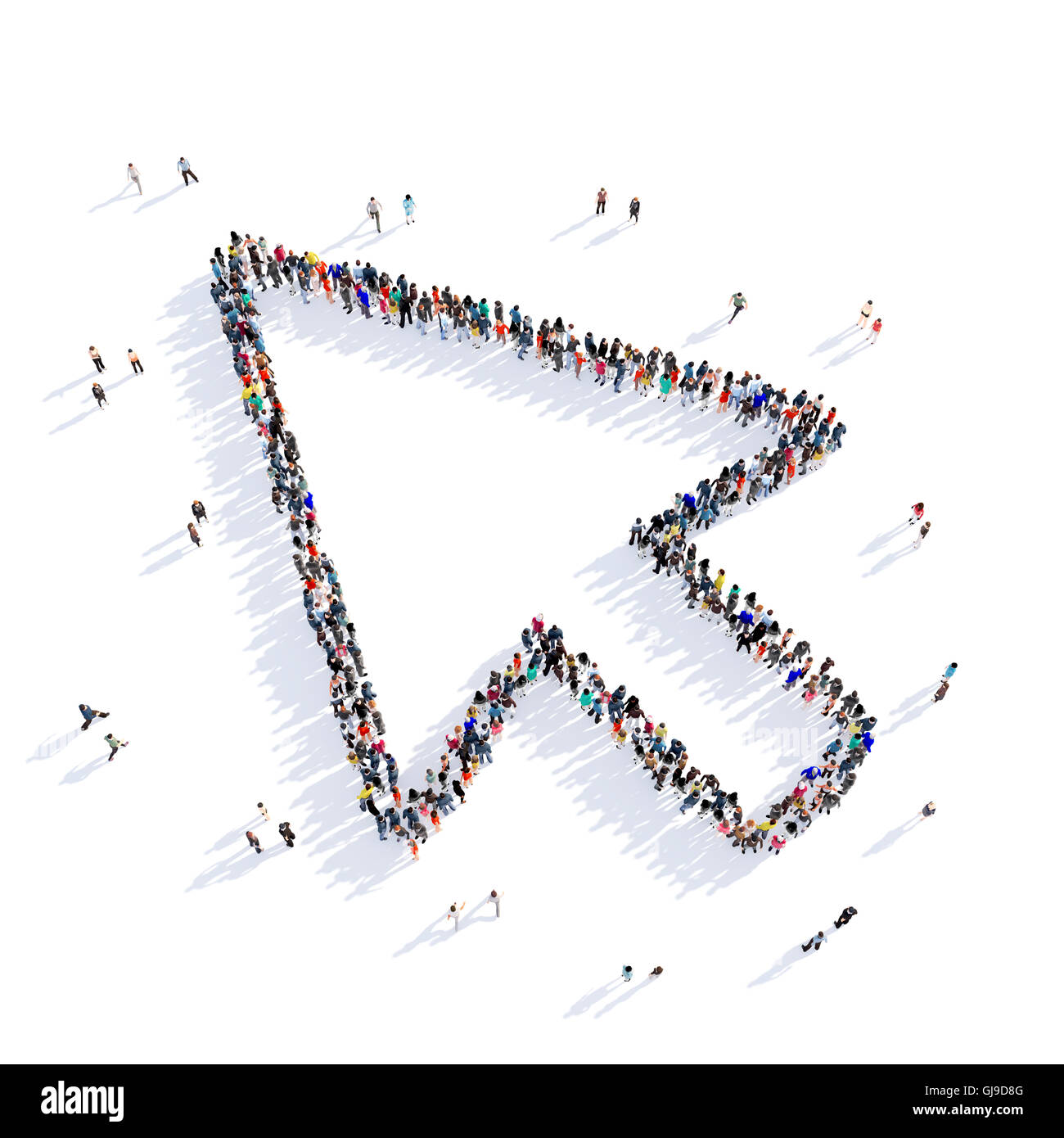 cursor people 3D rendering Stock Photo - Alamy